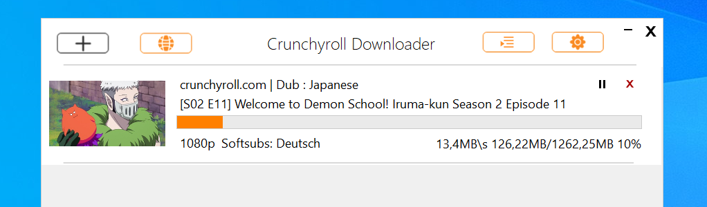 Crash when trying to download a certain episode from Crunchyroll ...