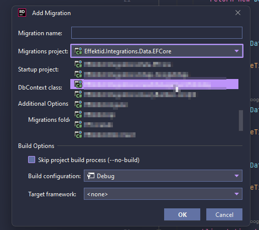 My "Startup project" dropdown is empyt · Issue #97 · JetBrains/rider-efcore · GitHub