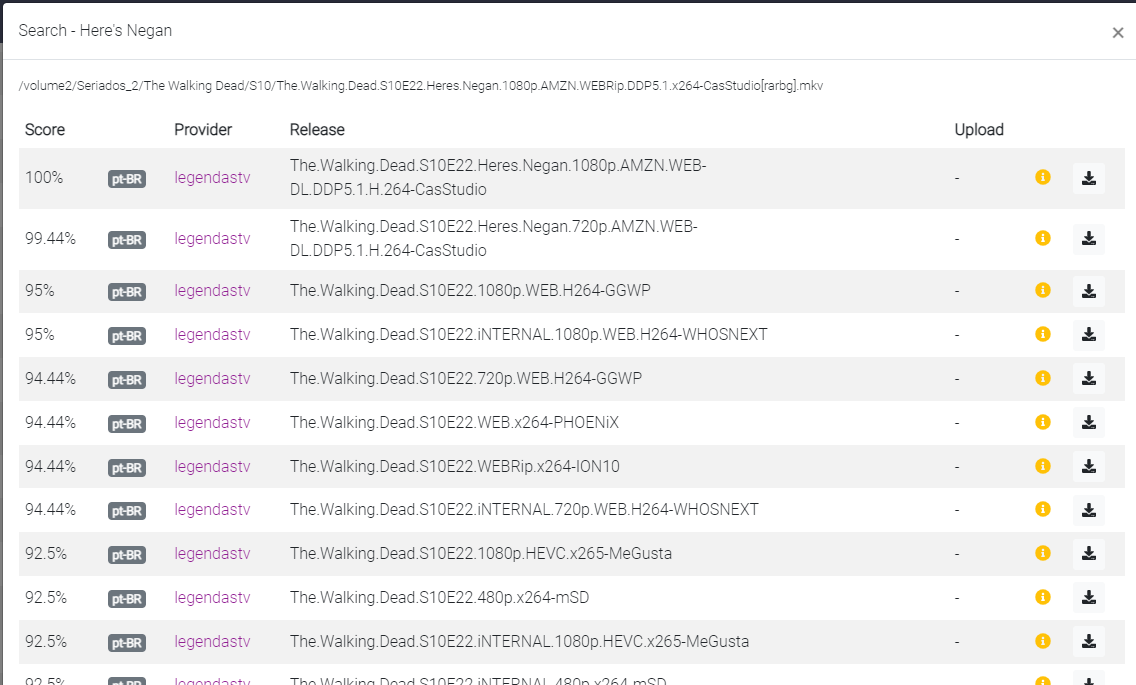 Bazarr not finding existing subtitles on provider (legendas.tv) · Issue #1726 · morpheus65535 ...