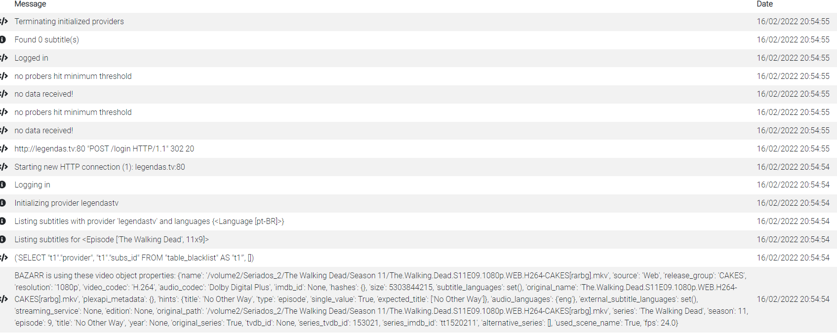 Bazarr not finding existing subtitles on provider (legendas.tv) · Issue #1726 · morpheus65535 ...