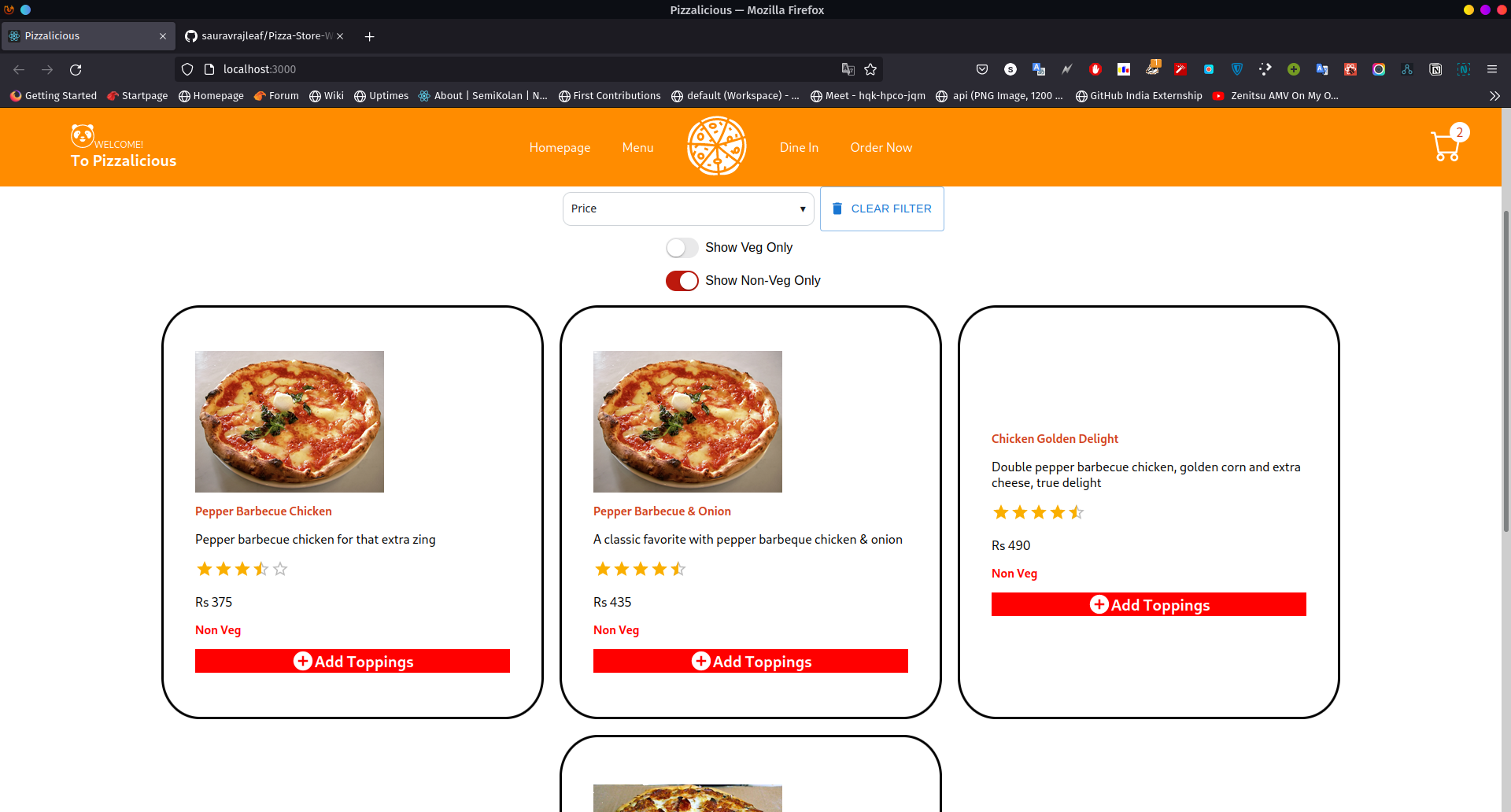 GitHub - sauravrajleaf/Pizza-Store-Website: It fetches the list of the ...