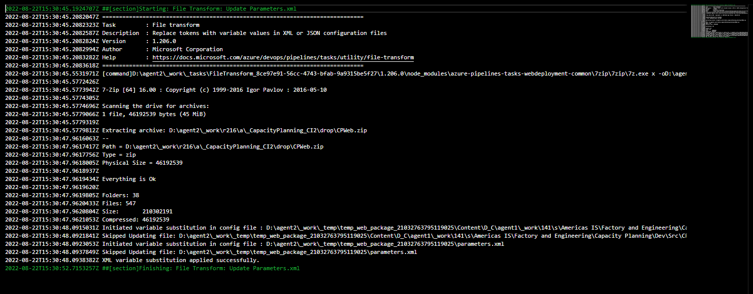 Parametersxml Being Ignored By File Transform · Issue 16782 · Microsoftazure Pipelines Tasks