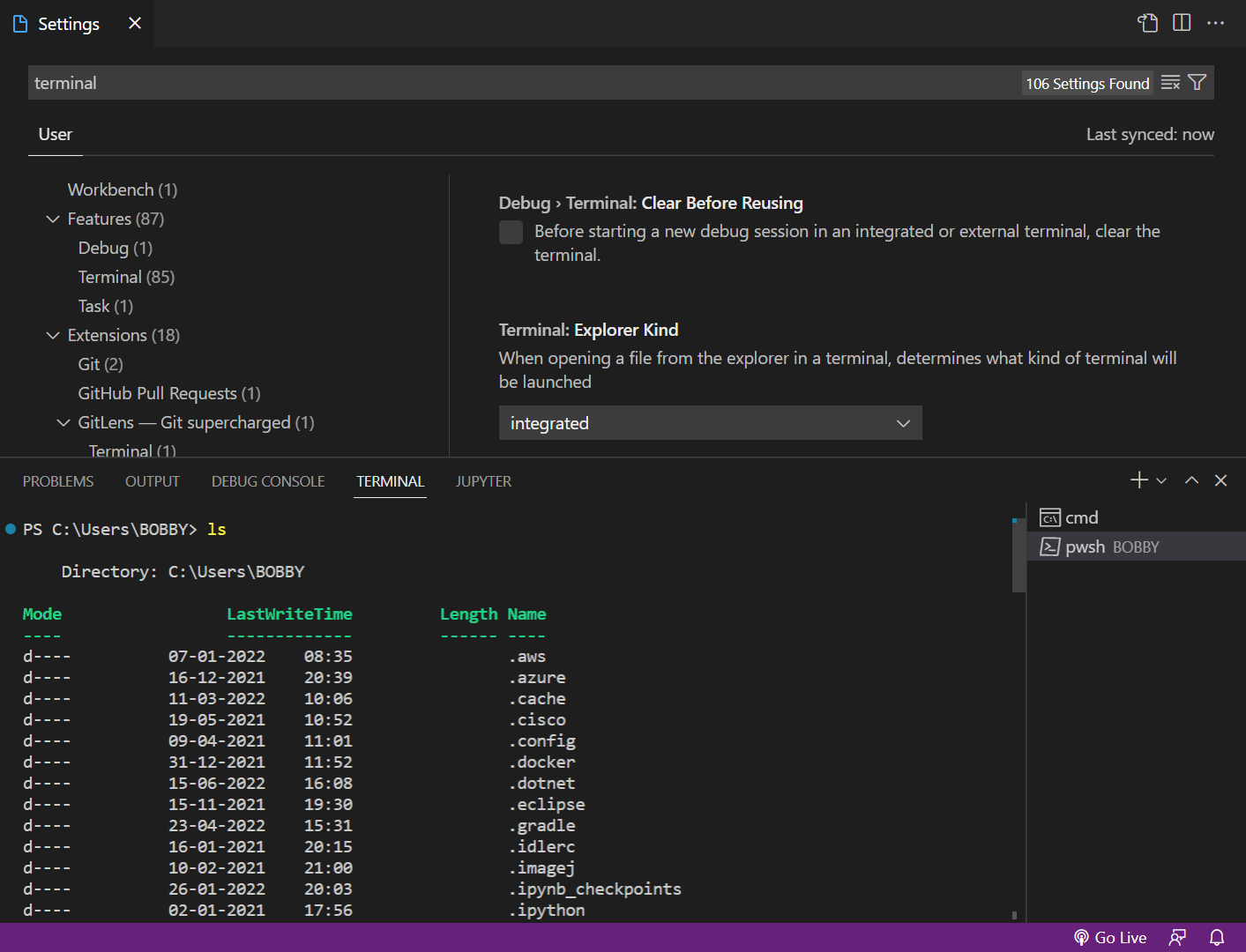 Missing `Shell Integration Decoration` in windows 11 · Issue #154674 · microsoft/vscode · GitHub