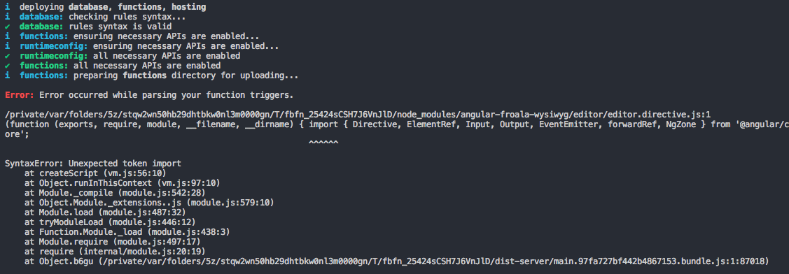 I Get Error When I Deploy To Firebase · Issue 124 · Froala Angular Froala Wysiwyg · Github