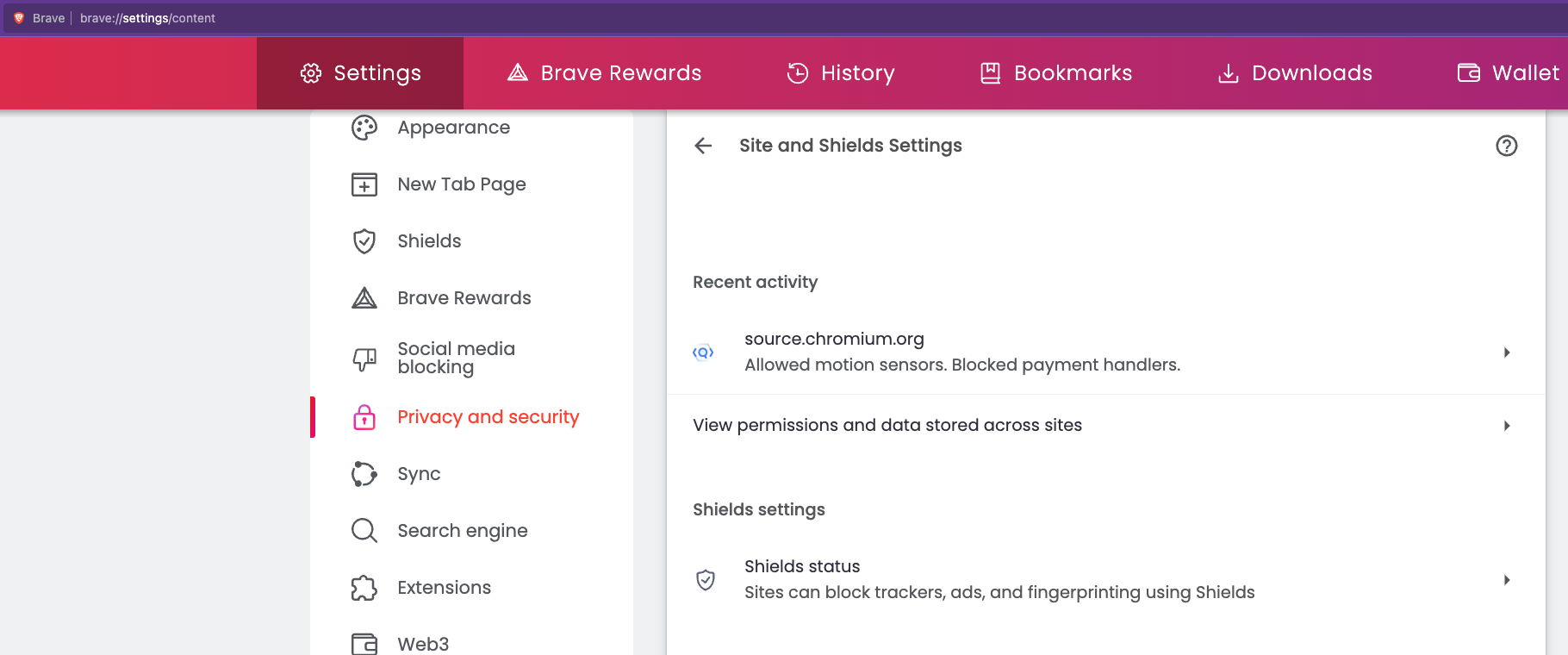 Shields Up section in Shields Status settings page should not exist · Issue #31230 · brave/brave ...