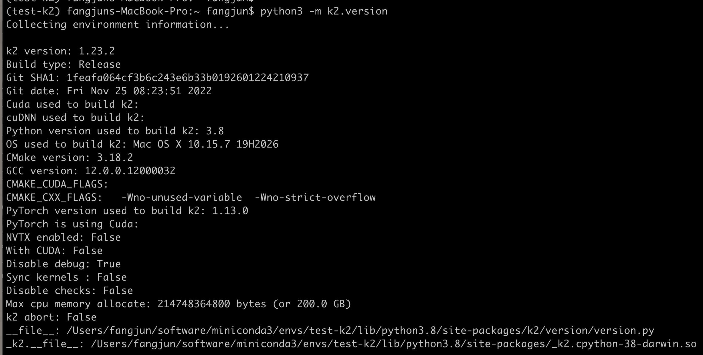 K2 Anaconda Environment for MAC · Issue #802 · k2-fsa/icefall · GitHub