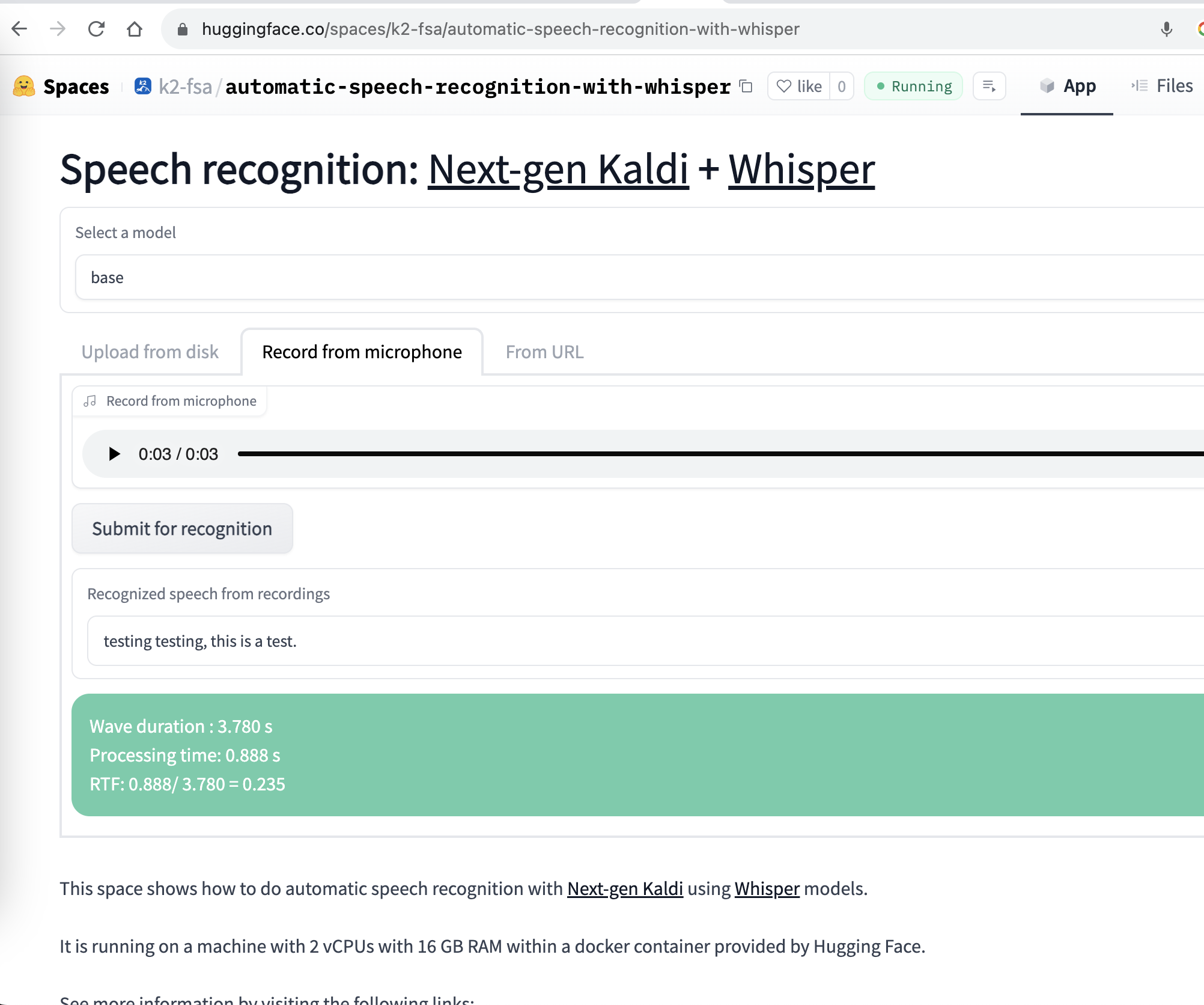 Try whisper from within your browser · openai whisper · Discussion #1602 · GitHub