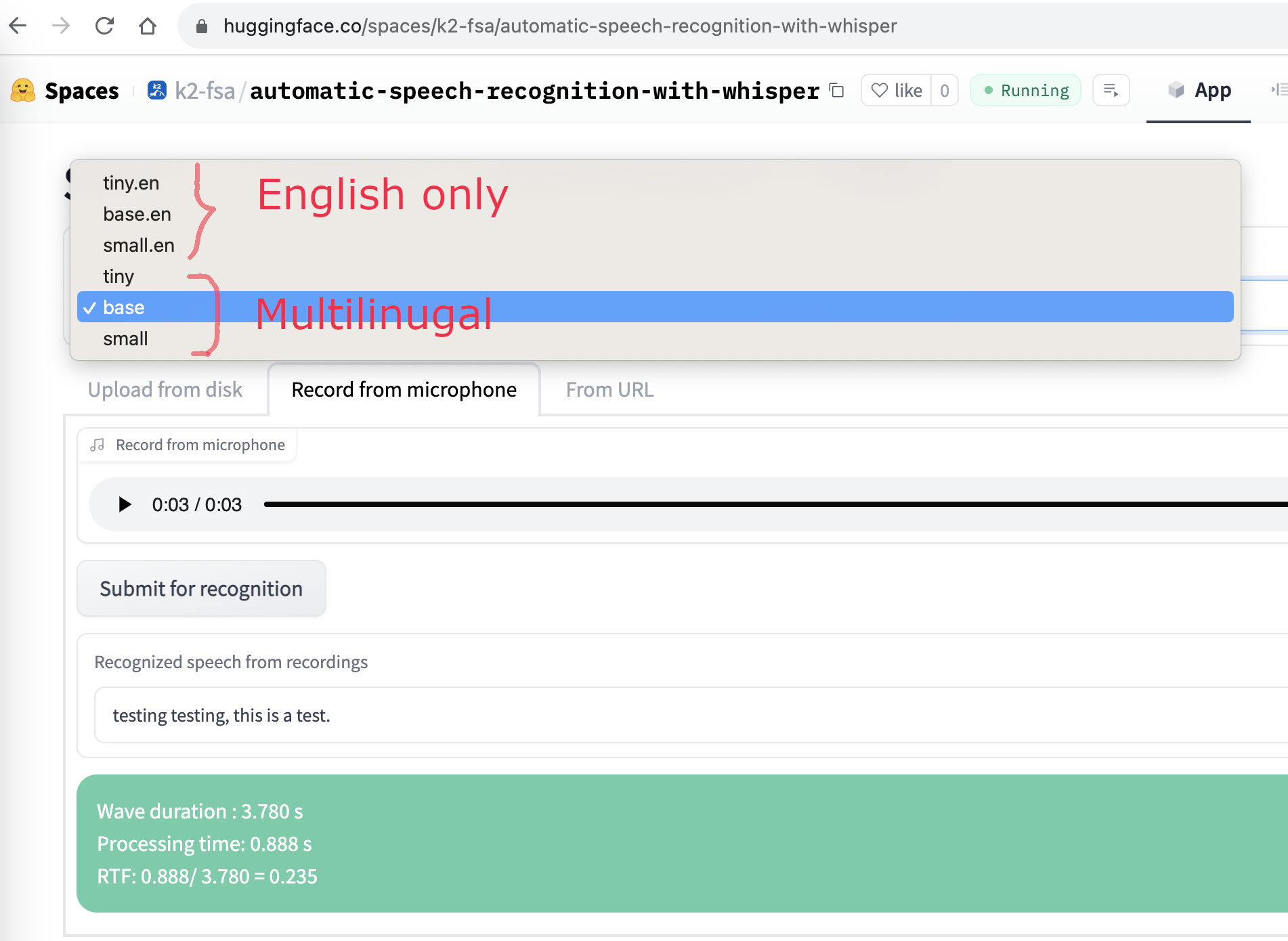 Try whisper from within your browser · openai whisper · Discussion #1602 · GitHub