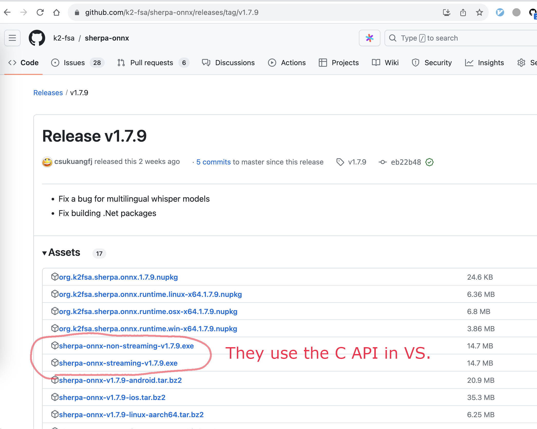 When will c-api be supported on windows? · Issue #297 · k2-fsa/sherpa-onnx · GitHub