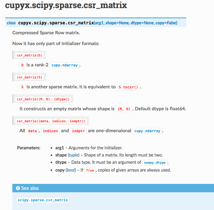 missing constructor for `scipy.sparse.csr_matrix` · Issue #3289 · cupy/cupy · GitHub