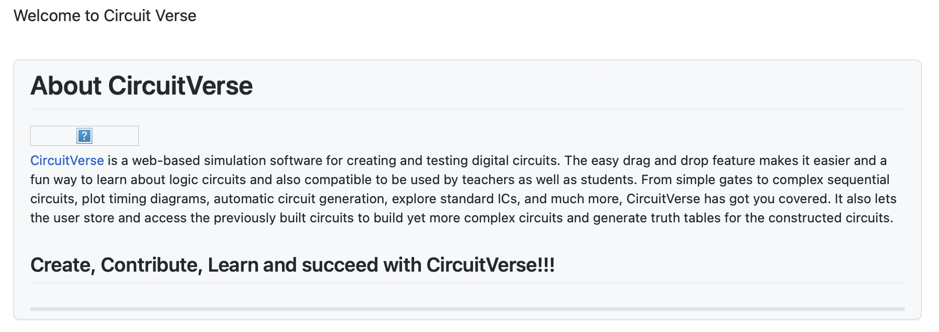 logo is not loading in wiki/GSoC'21-Project-List · Issue #2188 · CircuitVerse/CircuitVerse · GitHub