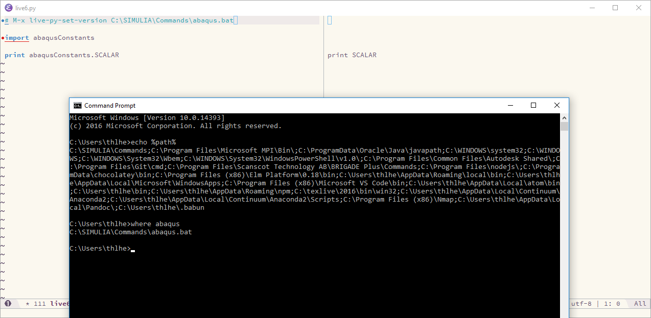 Using live-py with Abaqus' python distribution · Issue #121 · donkirkby/live-py-plugin · GitHub