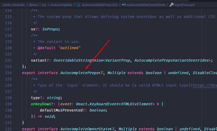 [RFC] [Joy-UI] AutocompleteProps to extend types of Abstract Components · Issue #35865 · mui ...
