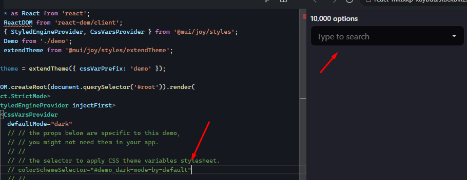 [Joy] [Dark-mode] Components lose some styles on with property ...