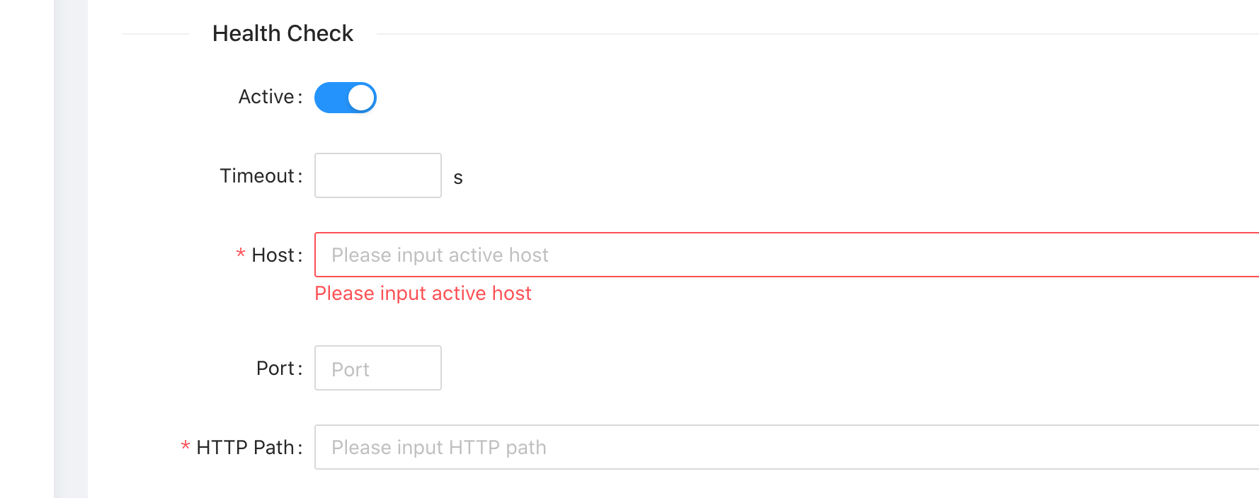 Discuss The Host In The Active Health Check Should Be Optional · Issue 1563 · Apacheapisix 