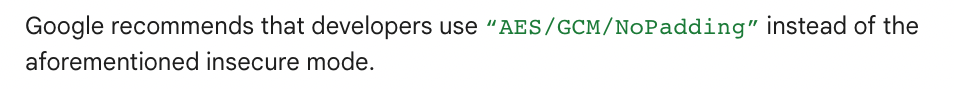 Unsafe Encryption Org Jmrtd Protocol Paceprotocol Pseudorandomfunction · Issue 472 · Mogol