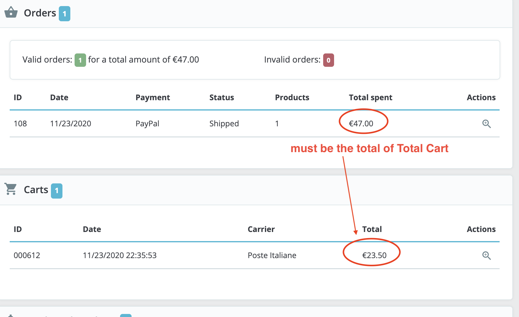 Amount at BO/Orders is the double of the total_spent order · Issue #22118 · PrestaShop ...