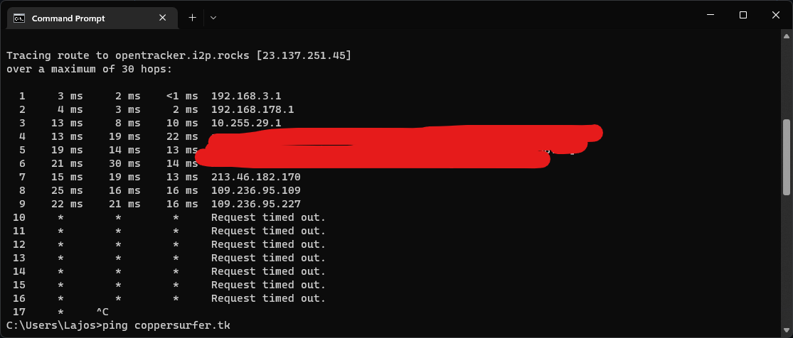 Troubleshooting tracker connection issues (from 8mb/s to