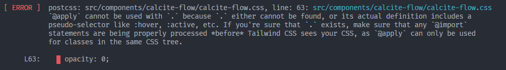 Tooling Cannot Run Calcite Components Locally Getting Build Errors On The Css Files · Issue