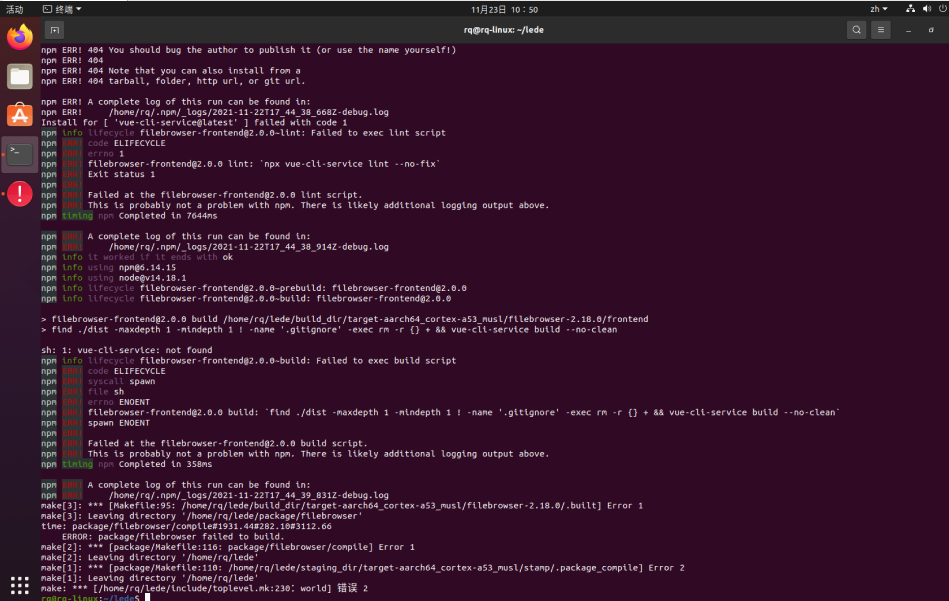 filebrowser编译不成功 · Issue #228 · kenzok8/openwrt-packages · GitHub