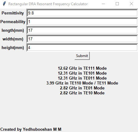 GitHub - Yedhubooshan/Rectangular-DRA-Calculator