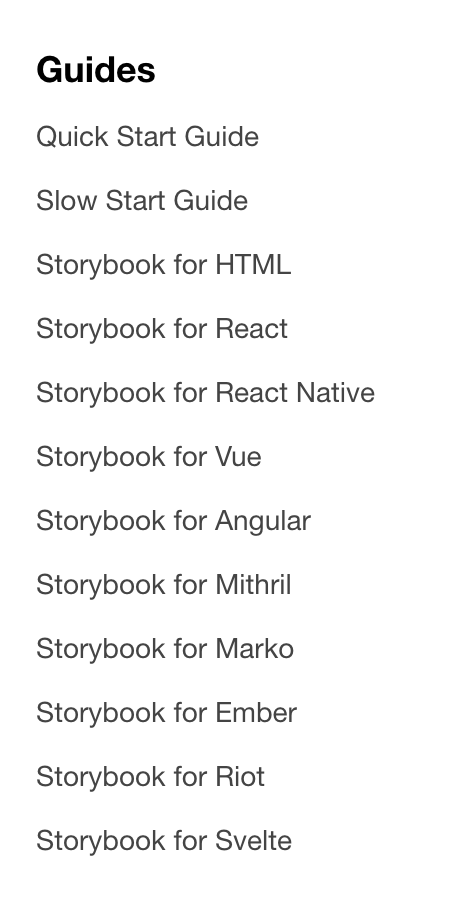 Preact is missing in list of guides (web) · Issue #9703 · storybookjs/storybook · GitHub