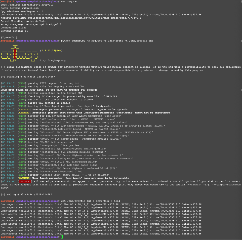 Problem During User Agent Scans · Issue 3388 · Sqlmapproject Sqlmap · Github