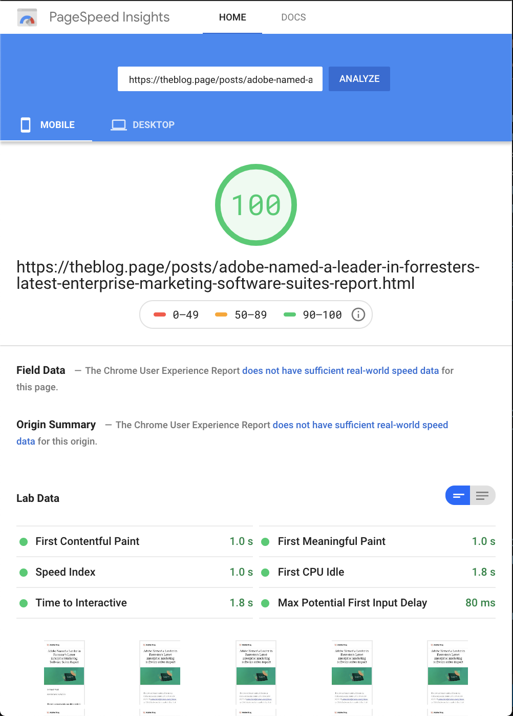 Fix Lighthouse score issues · Issue #43 · adobe/theblog · GitHub