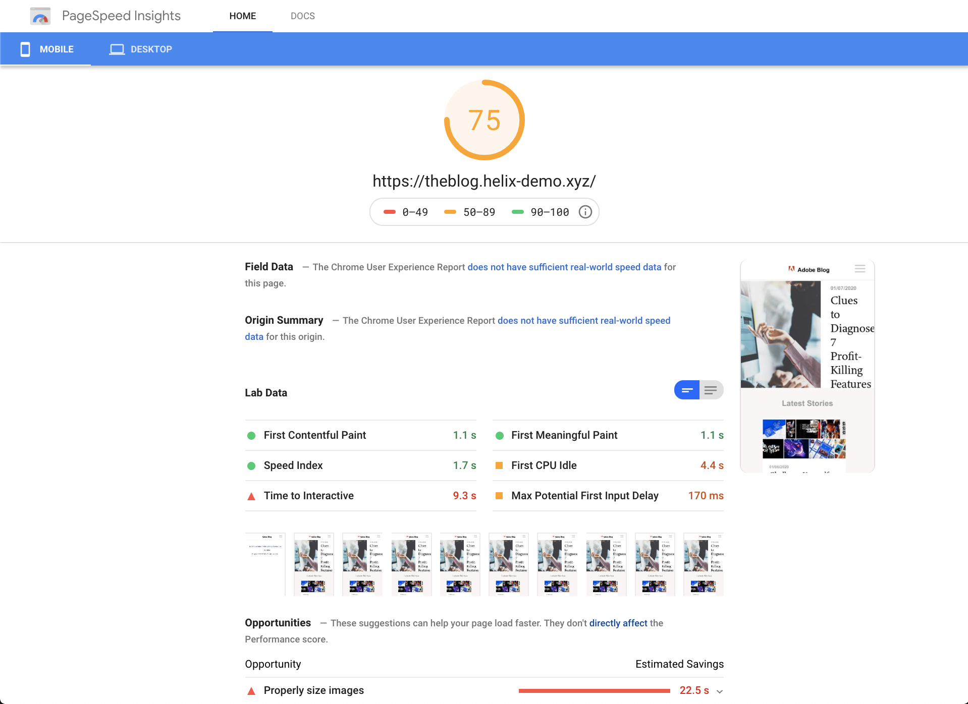 Fix Lighthouse score issues · Issue #43 · adobe/theblog · GitHub
