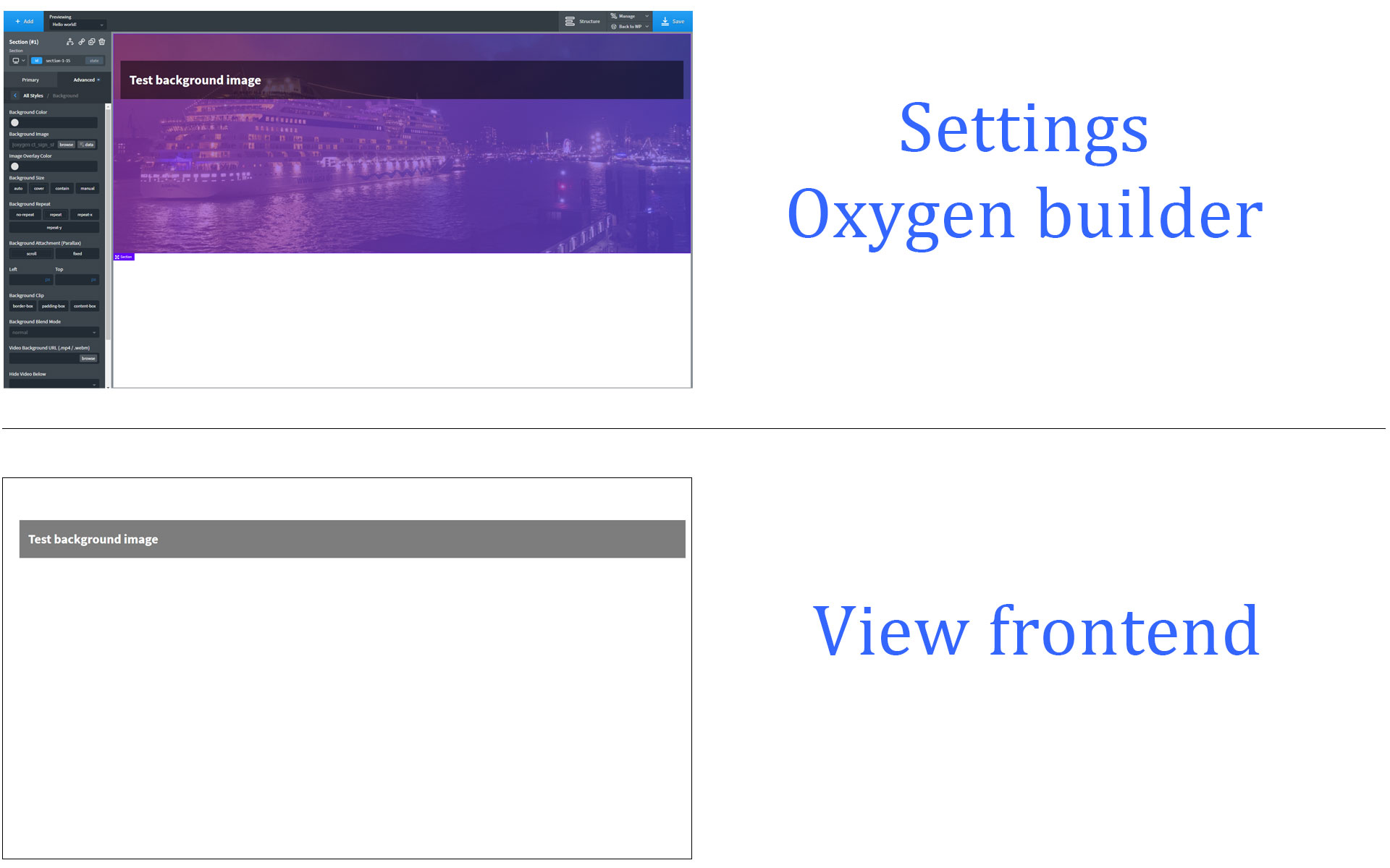 (3.0 Alpha 2) - Background Featured image into section · Issue #437 · soflyy/oxygen-bugs-and ...
