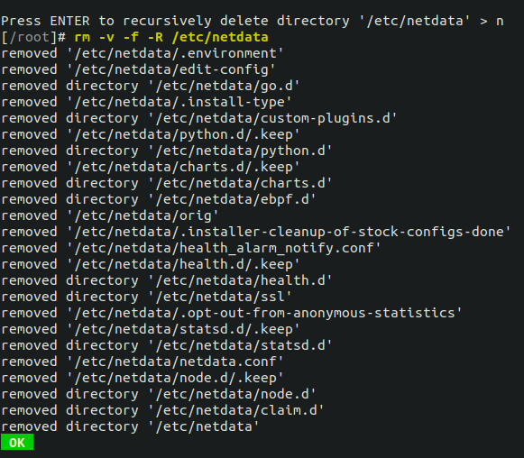 [Bug]: netdata-uninstaller.sh seems to ignore user input · Issue #12122 · netdata/netdata · GitHub