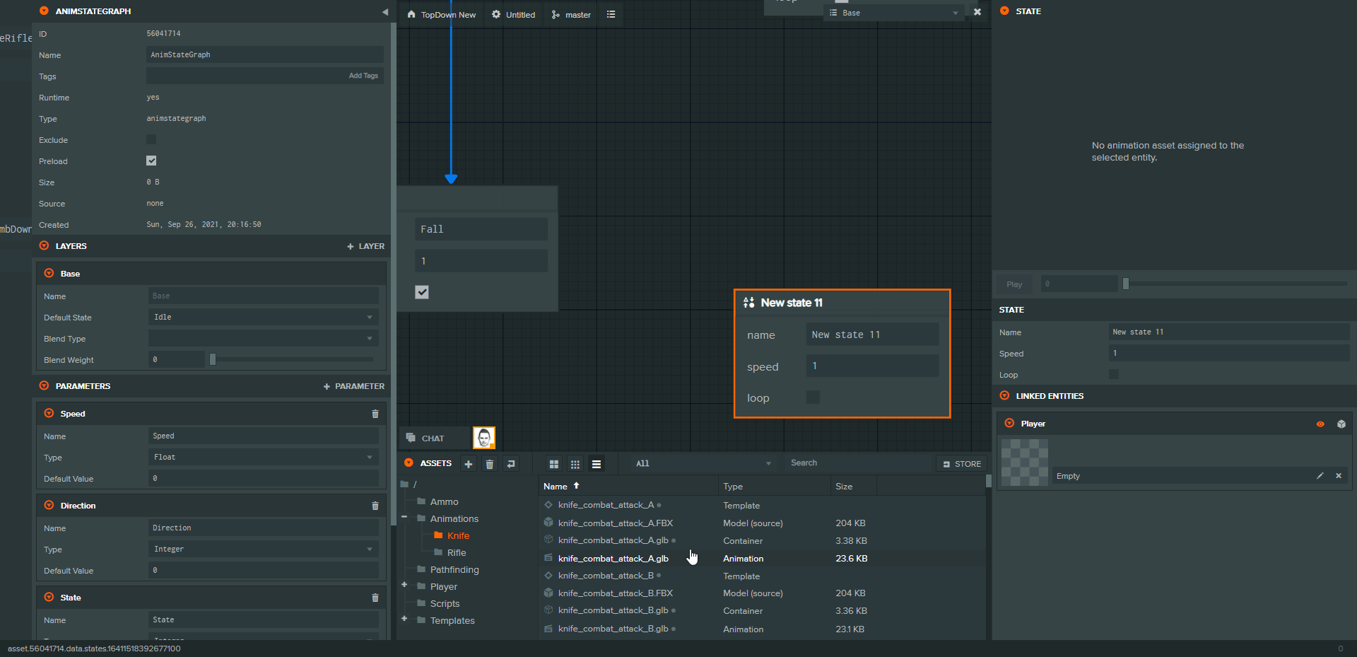 Unable To Assign Animation In Animstategraph · Issue 648 · Playcanvas Editor · Github