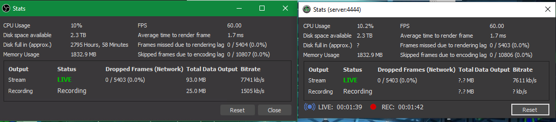 Clear strategy regarding streaming stats/status - why deprecate ...