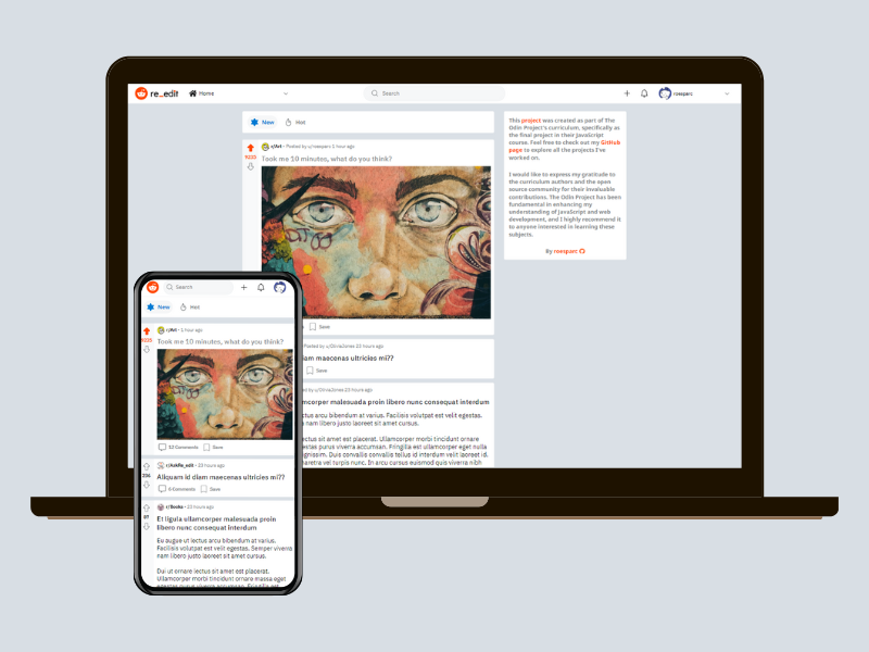 GitHub - roesparc/Reddit-Clone: Fully functional front-end Reddit clone app