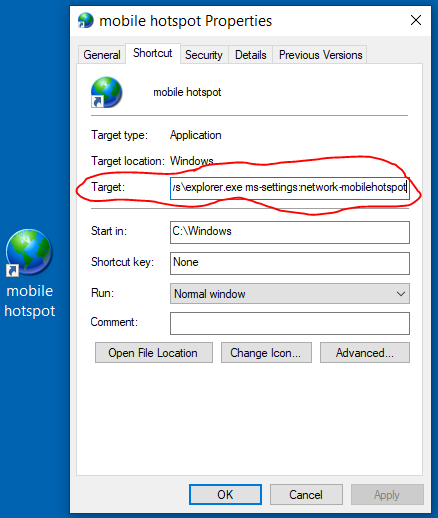 Windows 10 mobile hotspot shortcut · GitHub
