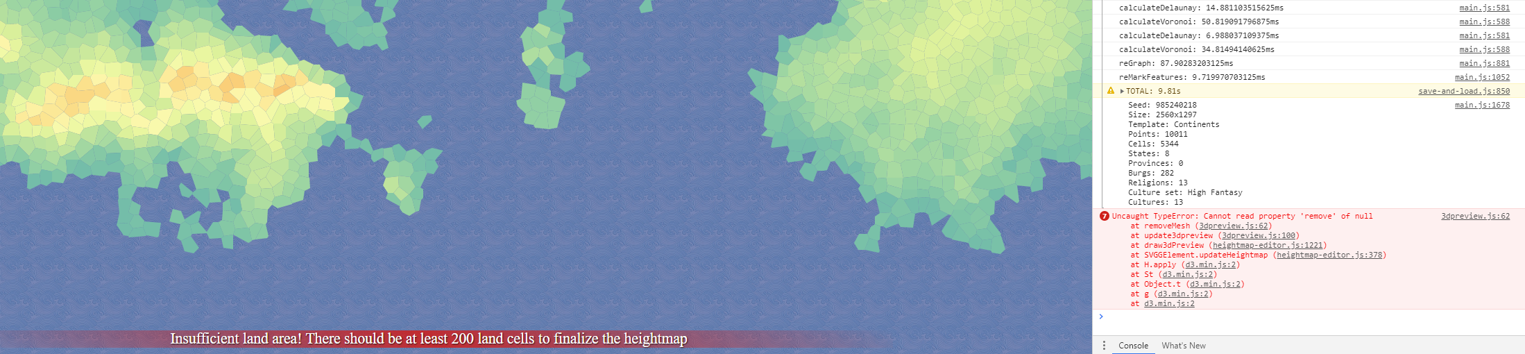 Heightmap editor crashes after exitting · Issue #332 · Azgaar/Fantasy ...