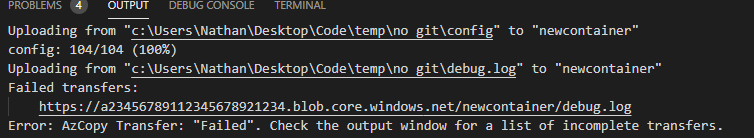 Continue AzCopy transfer even when one file fails to upload · Issue #817 · microsoft/vscode ...