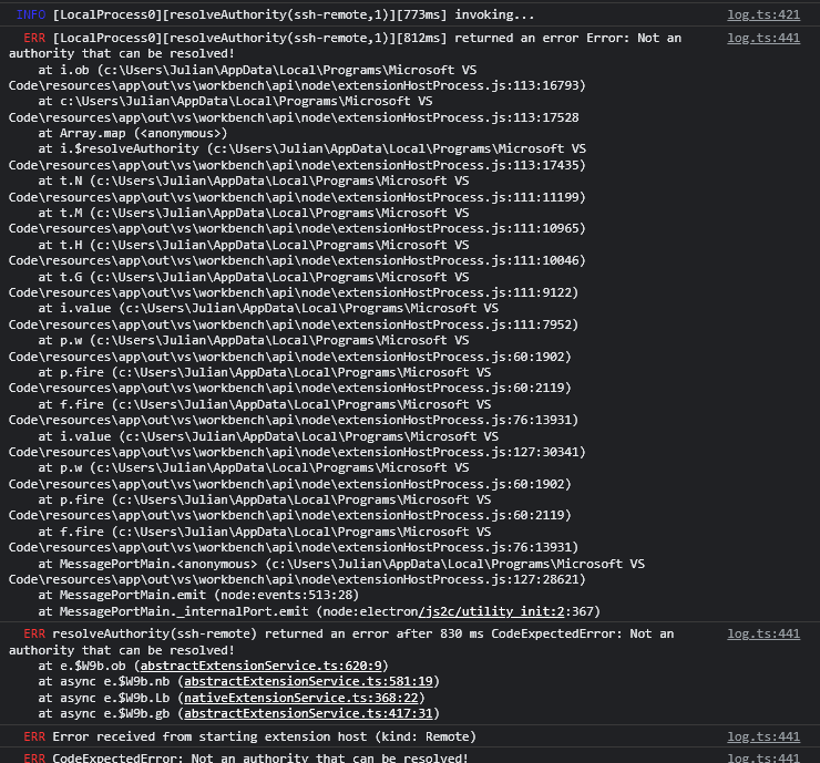 [remote Ssh Bug] Can T Connect To Host Not An Authority That Can Be Resolved · Issue 8703