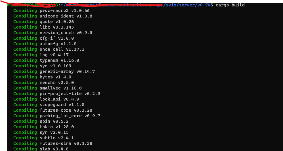 error: failed to get `axum` as a dependency of package `svix-server v0.74.0 (/app/svix/server/v0 ...