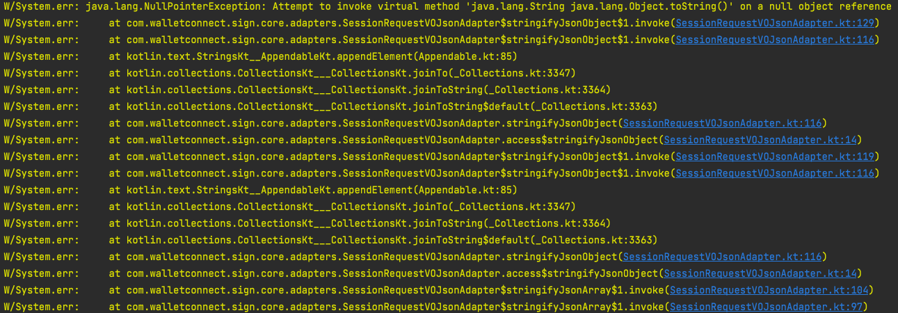 When the json string in SessionRequest.params contains null, the parsing fails · Issue #354 ...