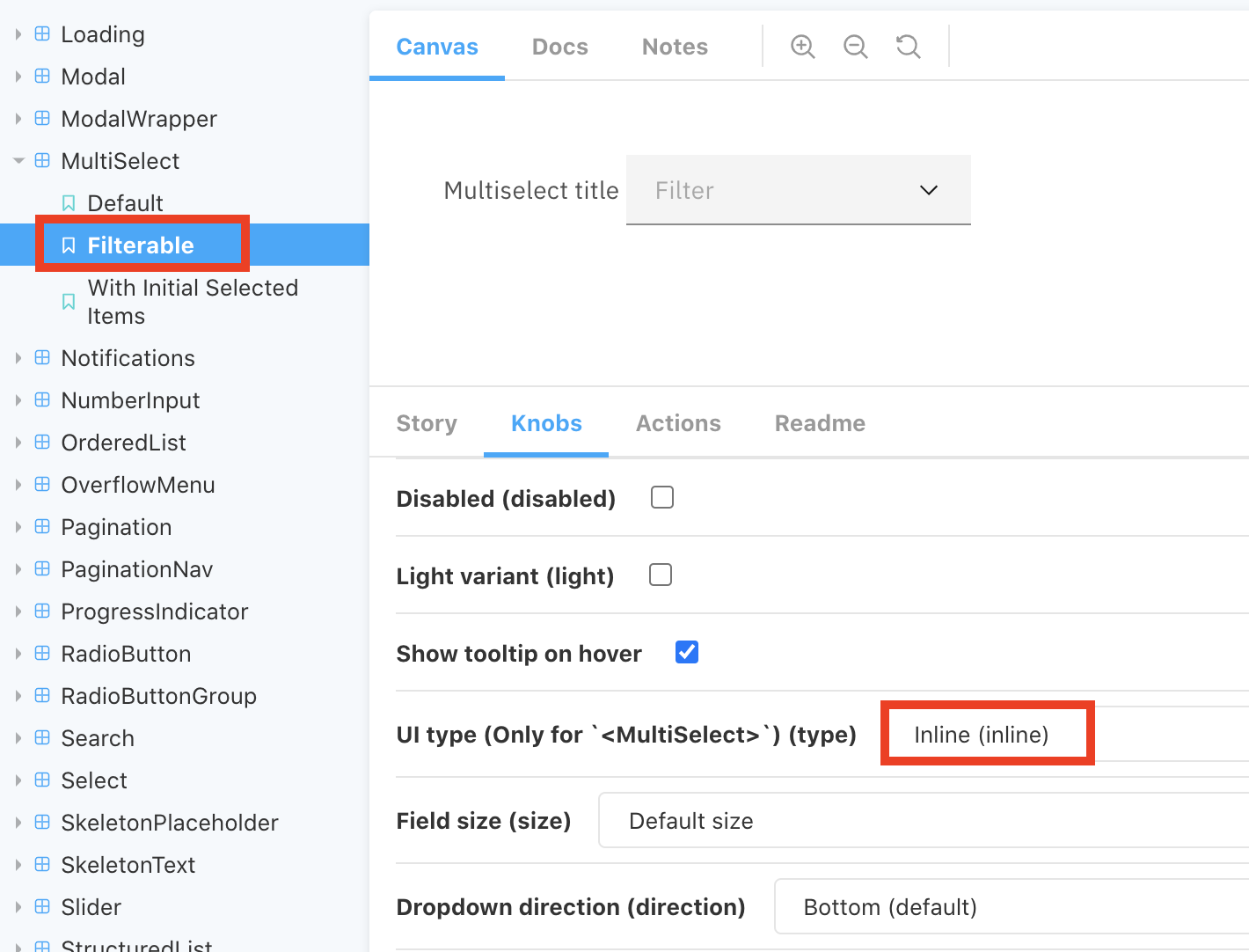 Issue: Filterable Multiselect inline property not displaying correctly · Issue #7041 · carbon ...