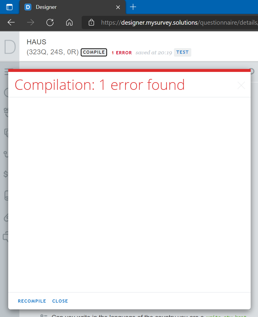 Compilation errors are not shown in Designer unless mouse over them ...