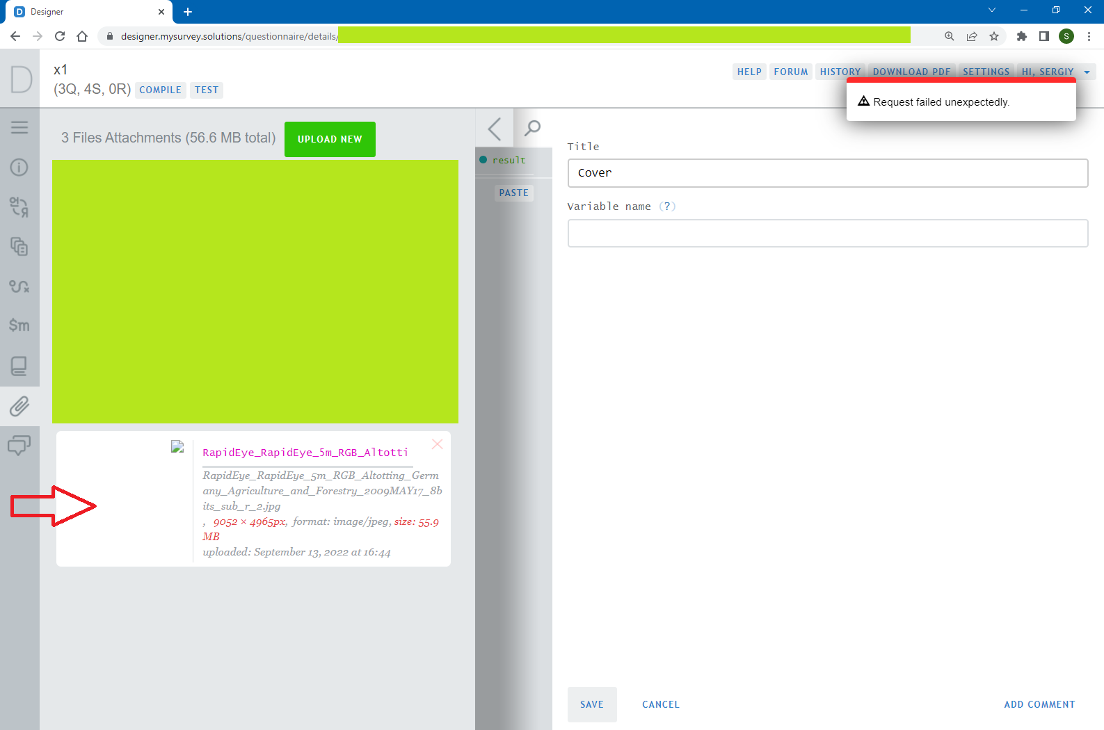 Uploading an extremely large graphics file causes an error · Issue ...