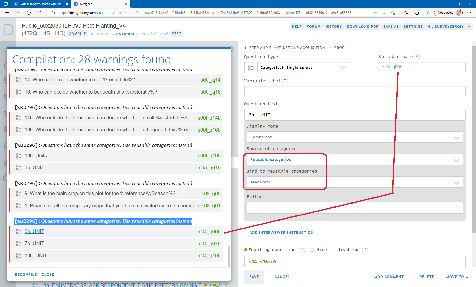 Incorrect warning about the need to use reusable categories · Issue ...