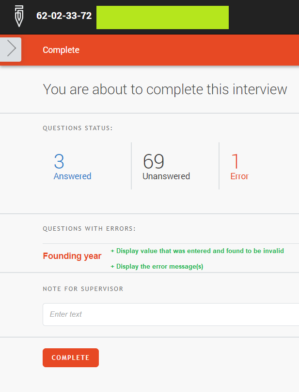 Display incorrect values and error messages at completion screen · Issue #2339 · surveysolutions ...