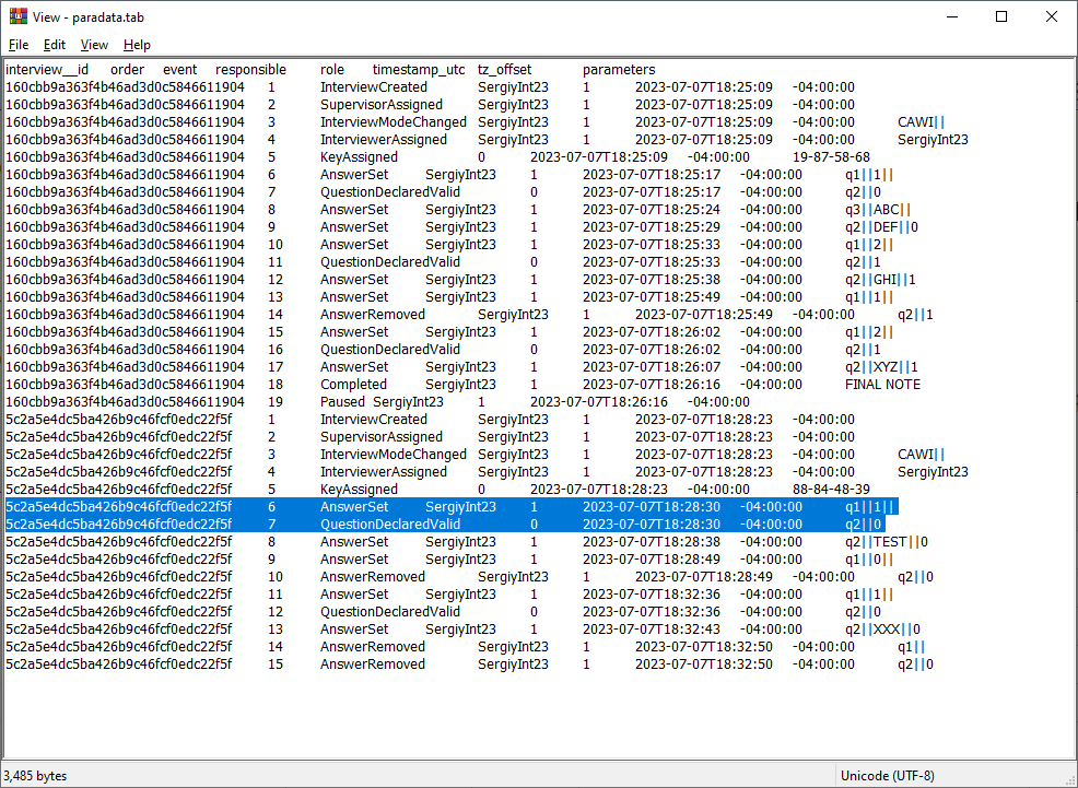 Paradata contains QuestionDeclaredValid event while question doesn't contain validation · Issue ...