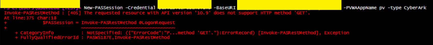 Issue with New-PASSession · Issue #194 · pspete/psPAS · GitHub