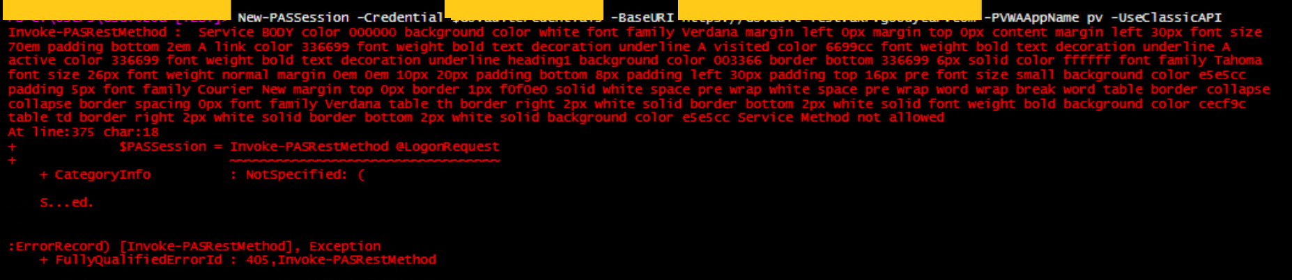 Issue with New-PASSession · Issue #194 · pspete/psPAS · GitHub